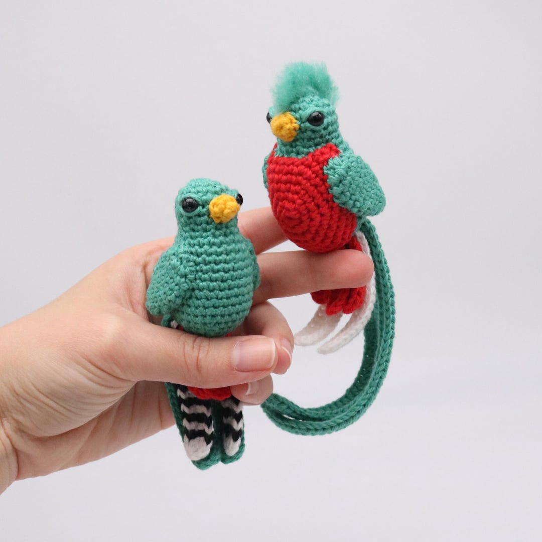 Crochet Resplendent Quetzal Dolls: Male and Female Pair - Etsy India