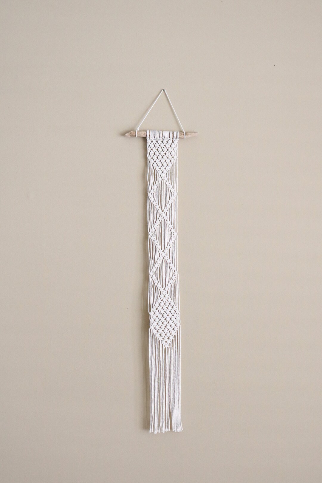 Handmade Small Thin Macrame Wall Hanging – Thin Macrame Decoration ...