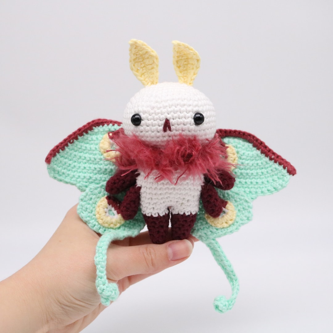 Handmade Crochet Luna Moth Amigurumi Doll 001 - Etsy