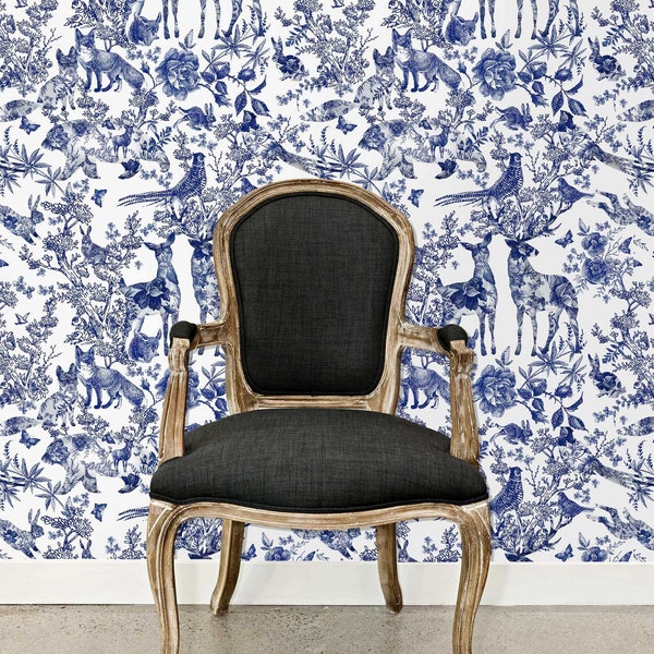 Toile Wallpaper - Etsy
