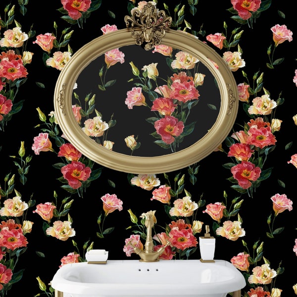 Victorian Roses Wallpaper - Etsy