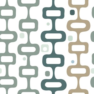 Retro Fabric, Mid Century Modern Material, Geometric Textiles, Vintage ...