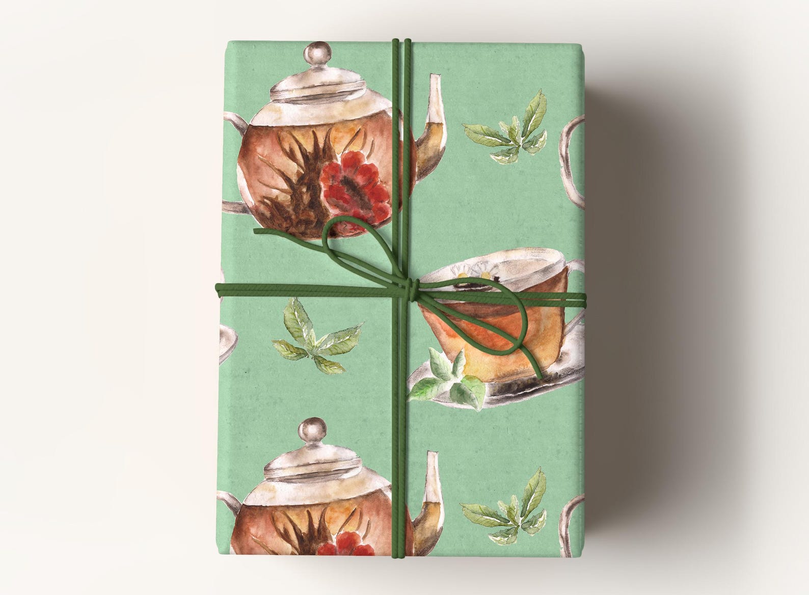 Tea Party Wrapping Paper, English High Tea Gift Wrap, Vintage Wrapping ...