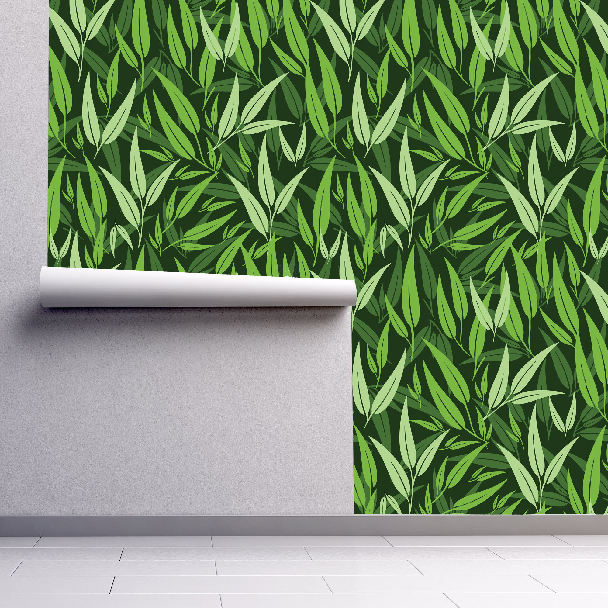 Botanical Wallpaper Green Wallpaper Peel and Stick - Etsy