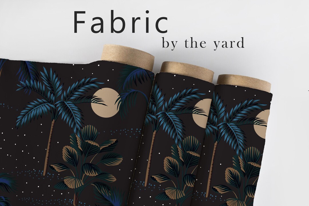 Celestial Fabric, Ethereal Material, Tropical Moon Textiles, Astronomy ...