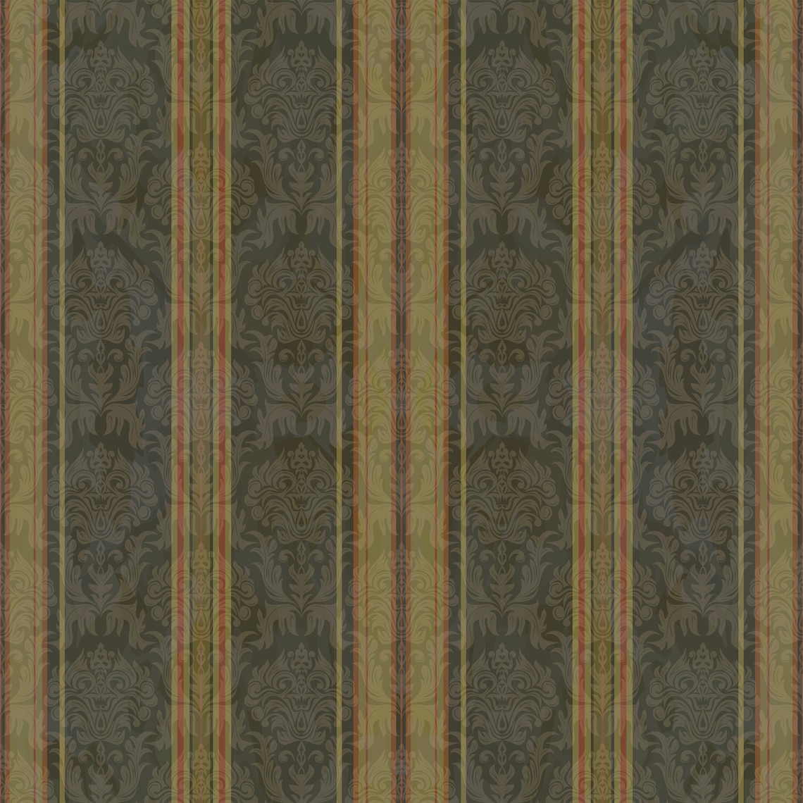 Antique Wallpaper, Damask Wallpaper, Victorian Wallpaper, Striped ...