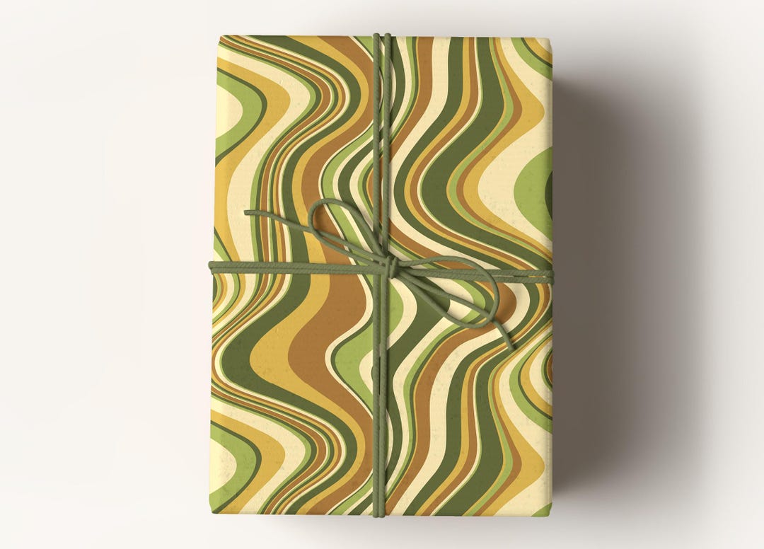 Mid Century Modern Wrapping Paper, Christmas Gift Wrap, Retro Gift ...