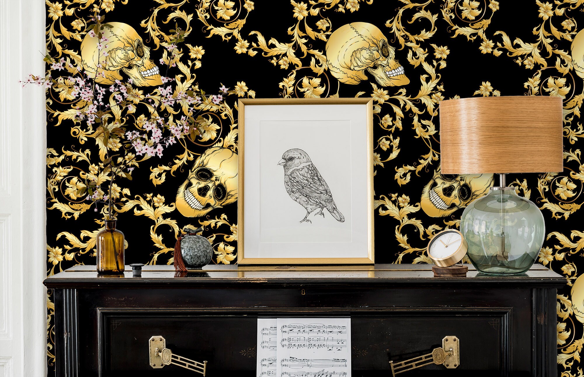 Victorian Wallpaper, Gothic Wallpaper, Art Nouveau Wallpaper, Dark ...