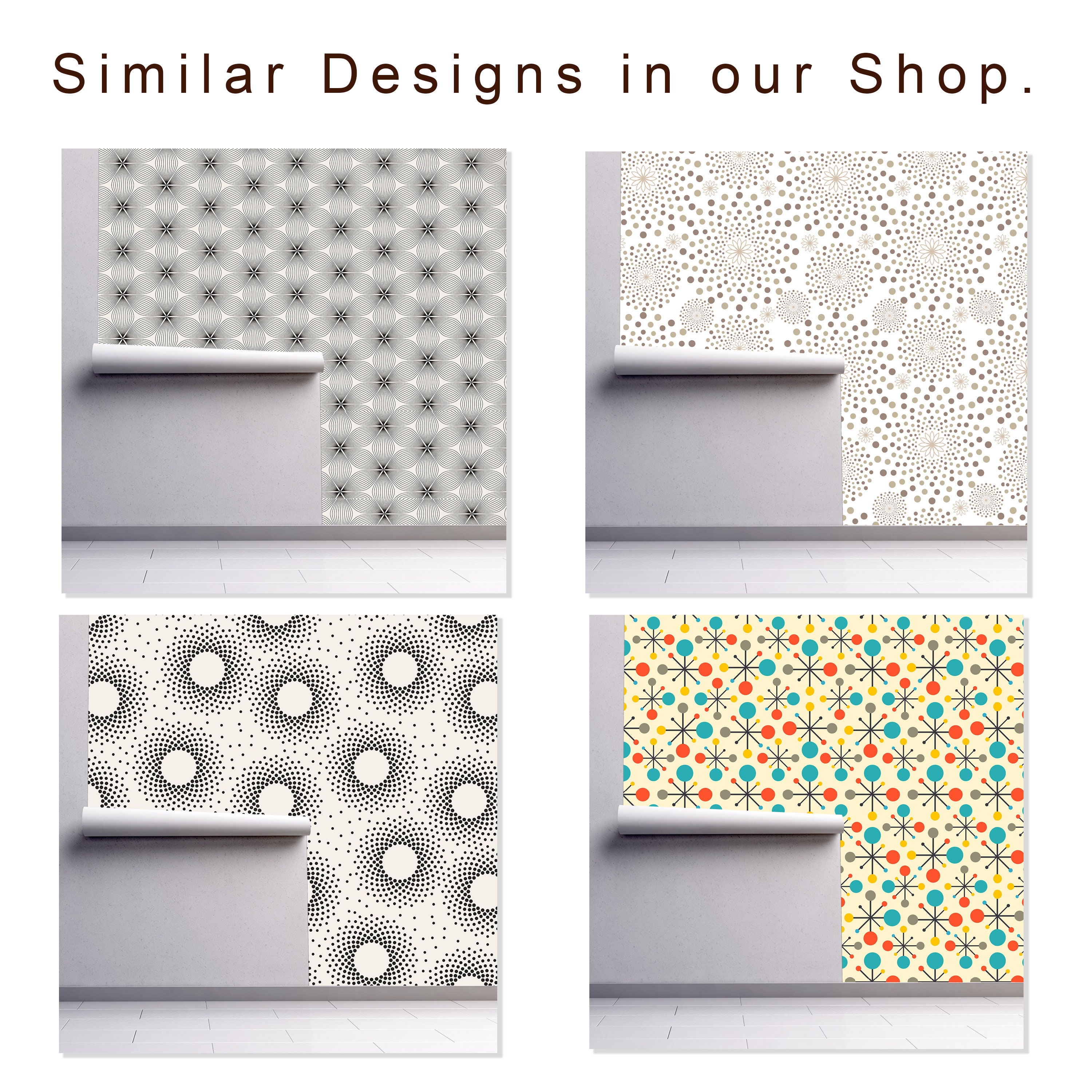 Retro Wallpaper, Mid Century Modern Wallpaper, Vintage Wallpaper ...