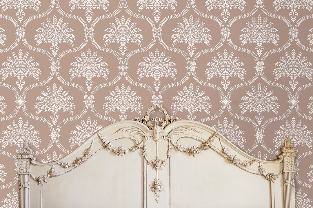 Victorian Wallpaper, Antique Wallpaper, Damask Wallpaper, Pink ...