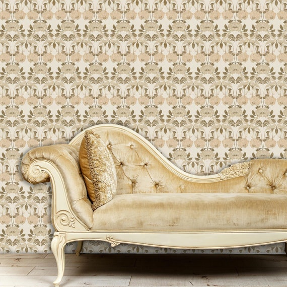 Antique Wallpaper Damask Wallpaper Victorian Wallpaper - Etsy