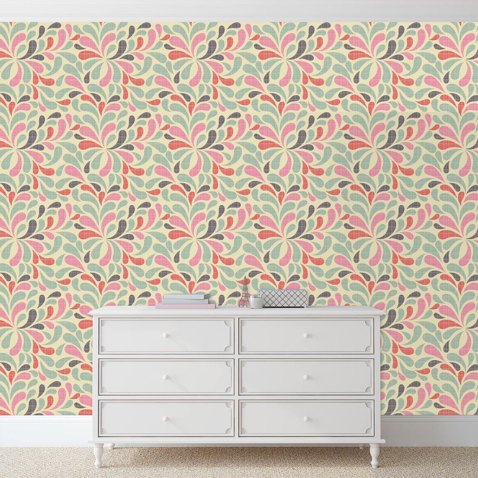 Antique Wallpaper, Retro Wallpaper, Peel and Stick Wallpaper ...