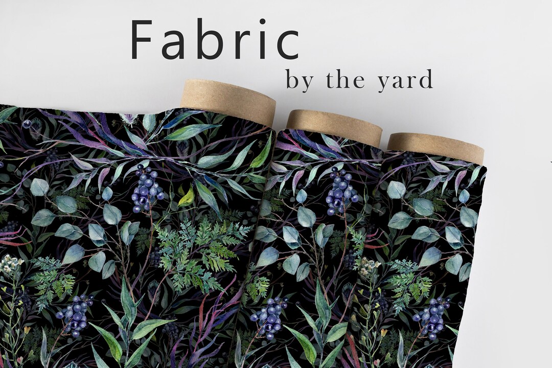 Botanical Fabric, Garden Material, Woodland Textiles, Plants Design ...