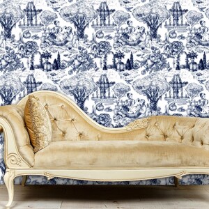 Victorian Wallpaper, Toile Wallpaper, Antique Wallpaper, Peel and Stick ...