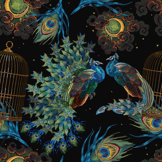 Peacock Pattern Wallpaper