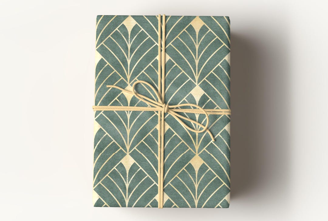 Art Deco Wrapping Paper, Geometric Gift Wrap, Elegant Wrapping Paper ...