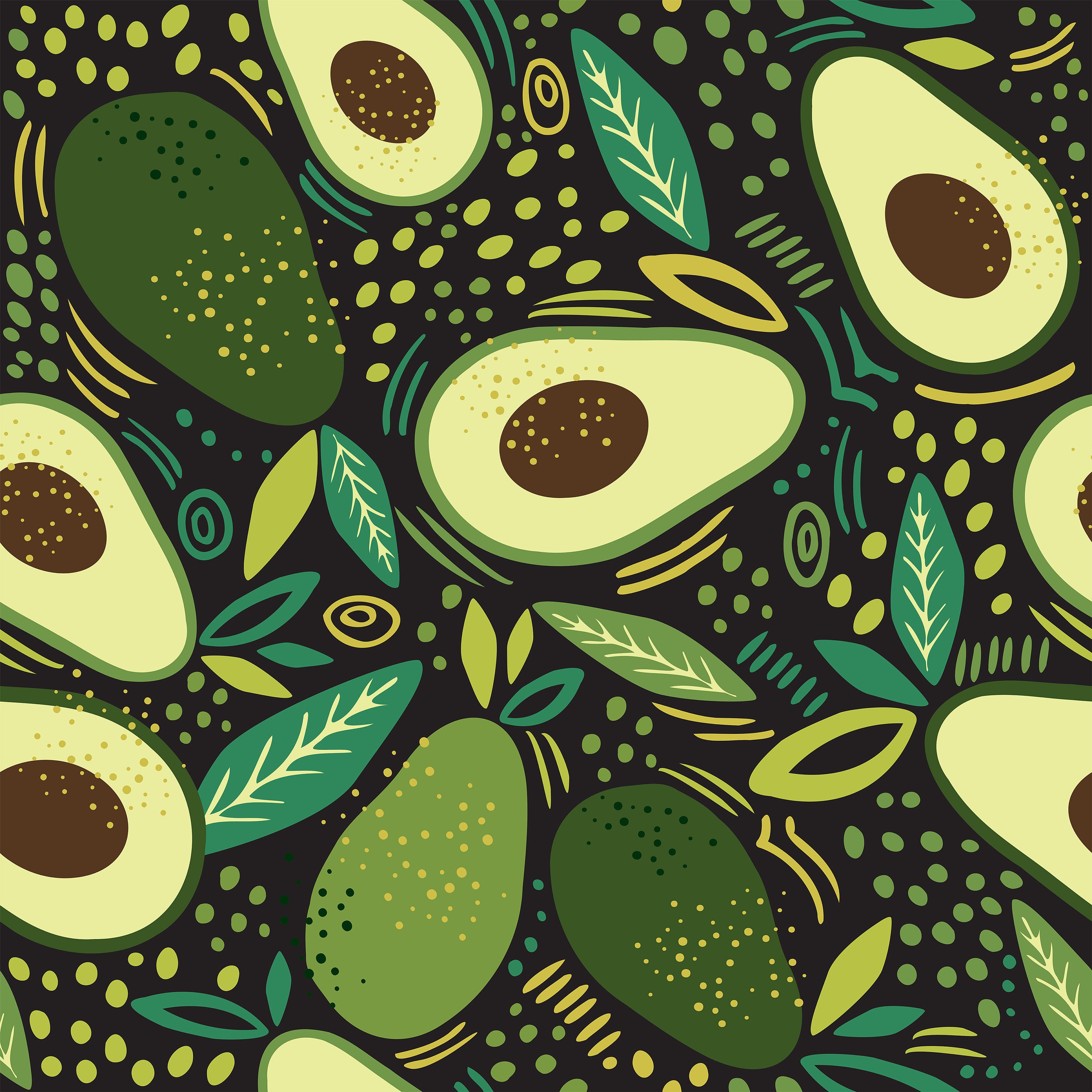 Retro Wallpaper Avocado Wallpaper Vintage Wallpaper Peel | Etsy
