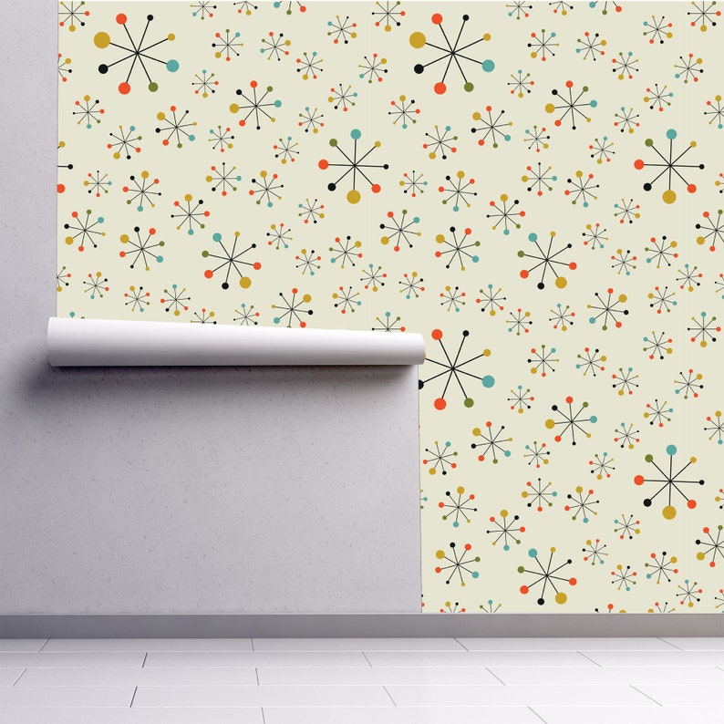 Retro Wallpaper, Mid Century Modern, Vintage Wallpaper, Antique ...