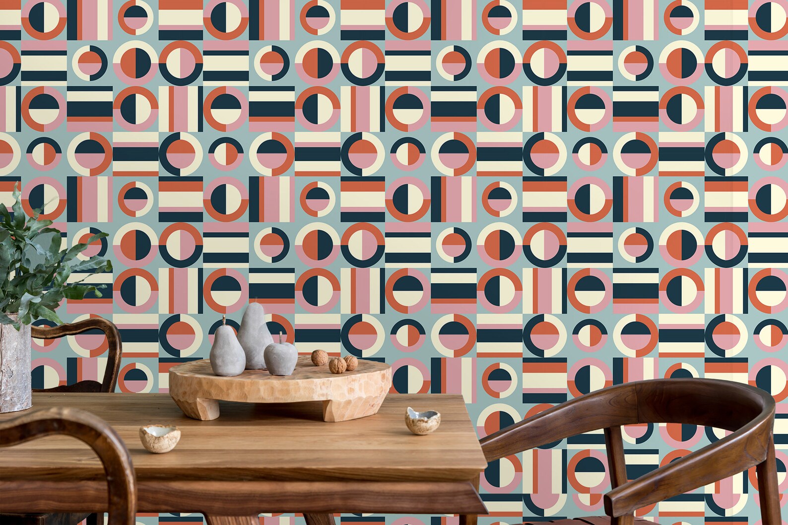 Retro Wallpaper, Mid-century Wallpaper, Peel and Stick Wallpaper ...