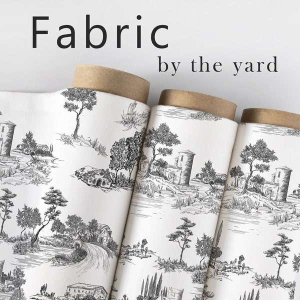 Toile Fabric by the Yard - Etsy