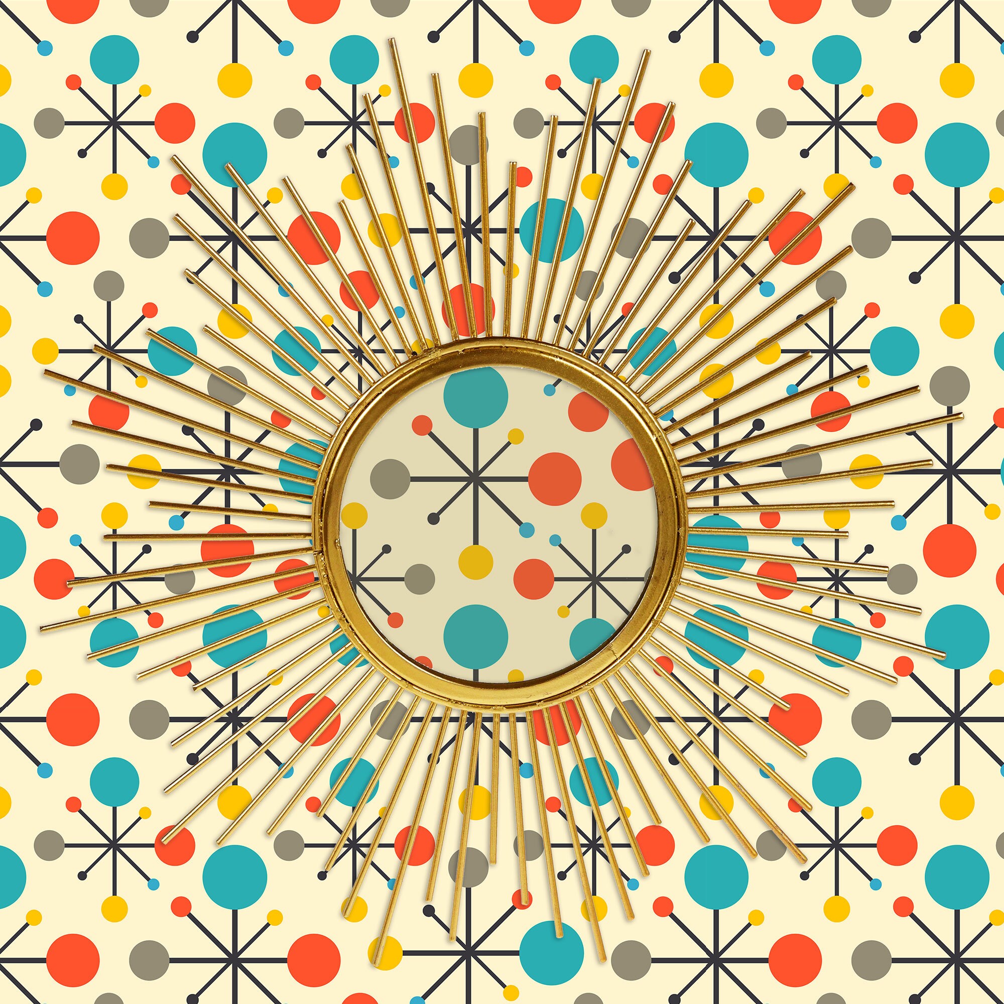 Retro Wallpaper Mid Century Wallpaper Vintage Wallpaper | Etsy