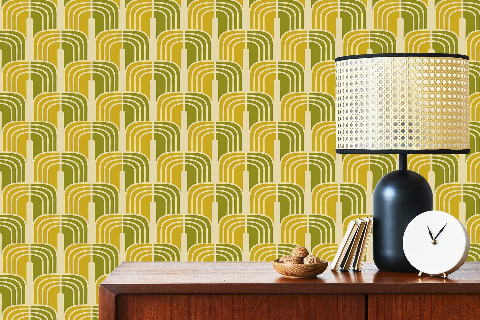 Retro Wallpaper Mid-century Wallpaper Vintage Wallpaper - Etsy