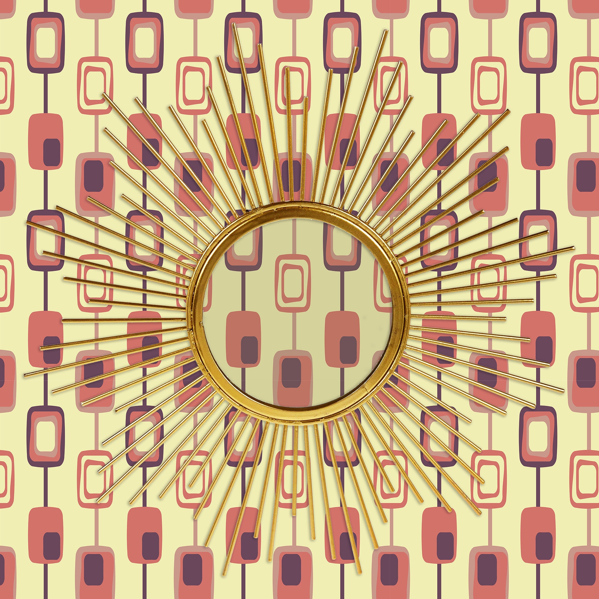 Retro Wallpaper Mid-century Wallpaper Vintage Wallpaper | Etsy