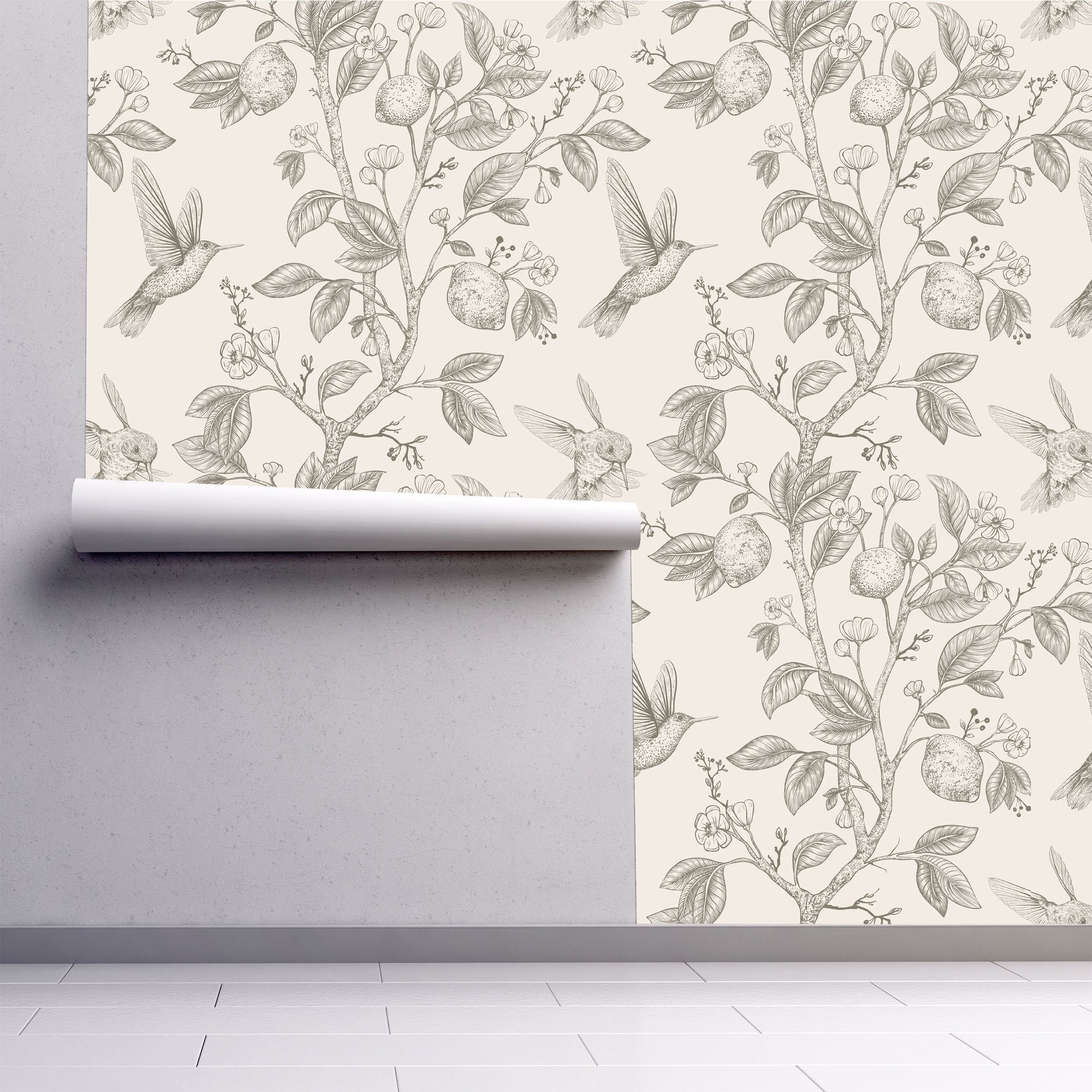 Chinoiserie Wallpaper Bird Wallpaper Cottage Wallpaper - Etsy UK