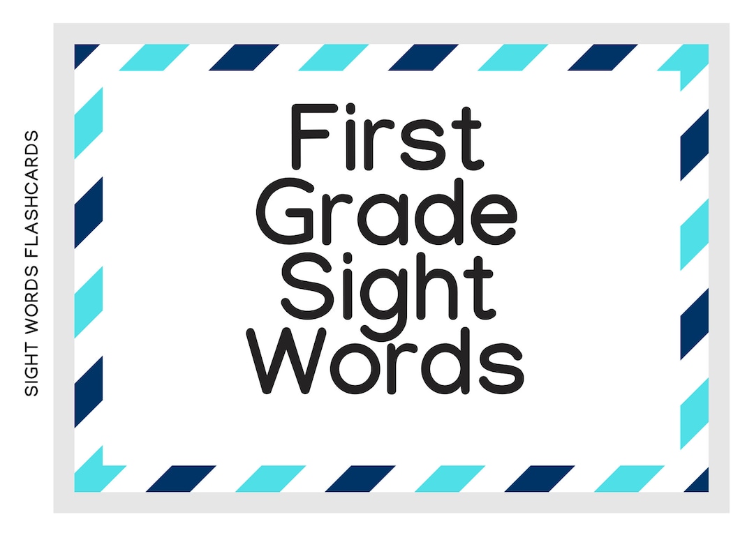 First Grade Sight Words Flashcards - Etsy