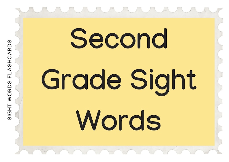 2nd Grade Sight Words Flashcards - Etsy