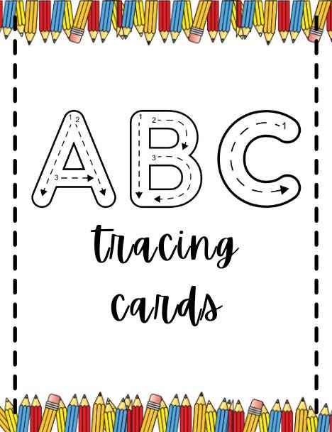 ABC Tracing Cards - Etsy