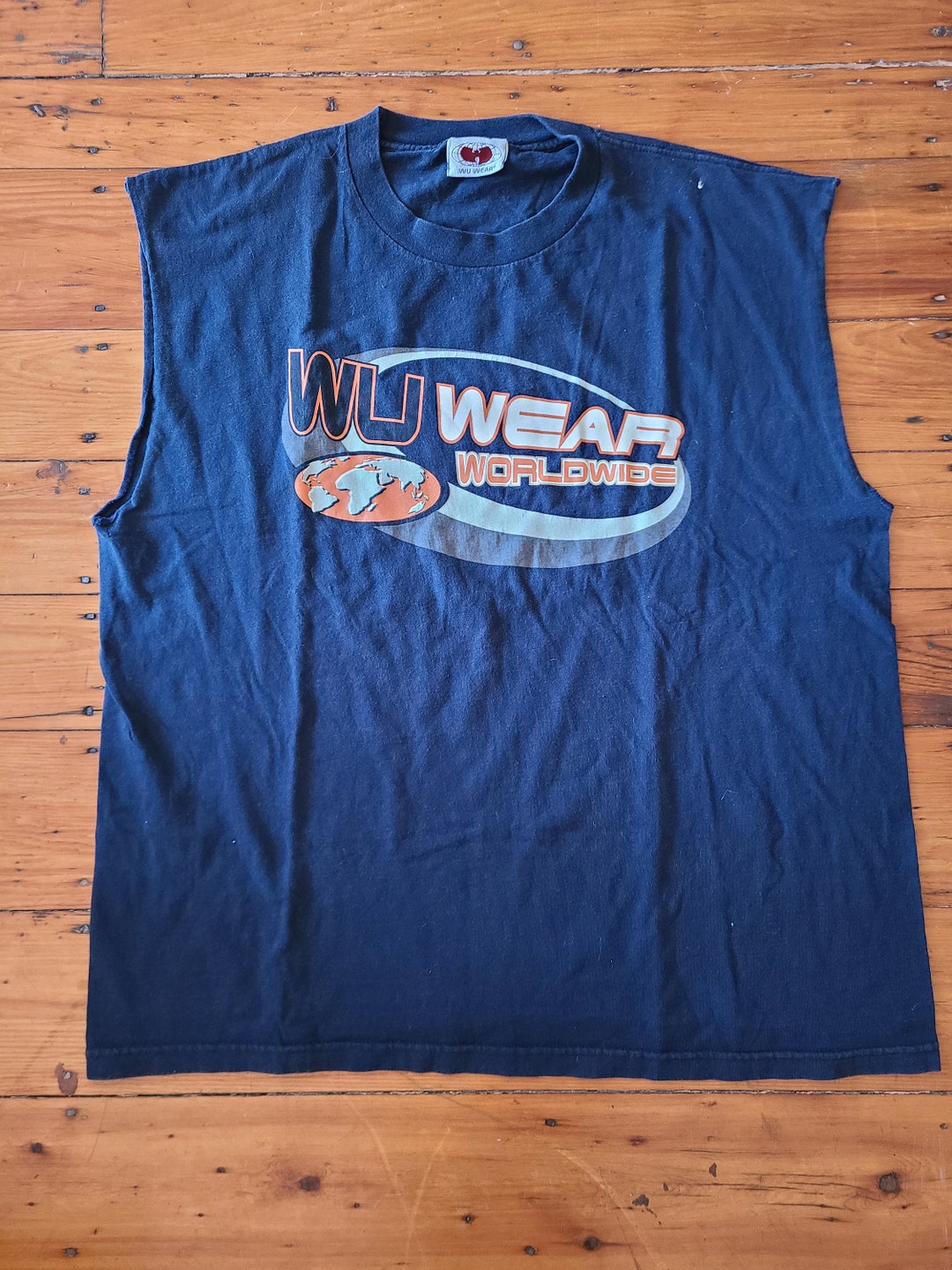 Vintage Y2K Wu Wear T-shirt Sz XXL Cut off Sleeve - Etsy