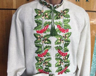 Hand Embroidered Men Shirt With Unique Embroidery Traditional | Etsy