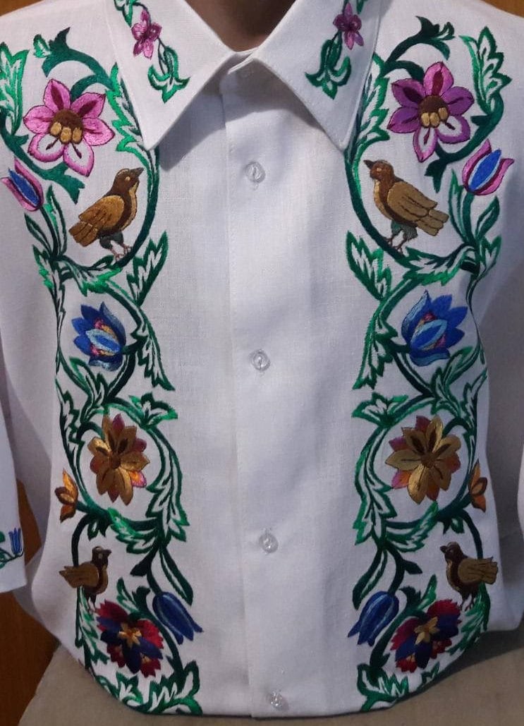 Hand Embroidered Men Shirt With Unique Embroidery Traditional ...