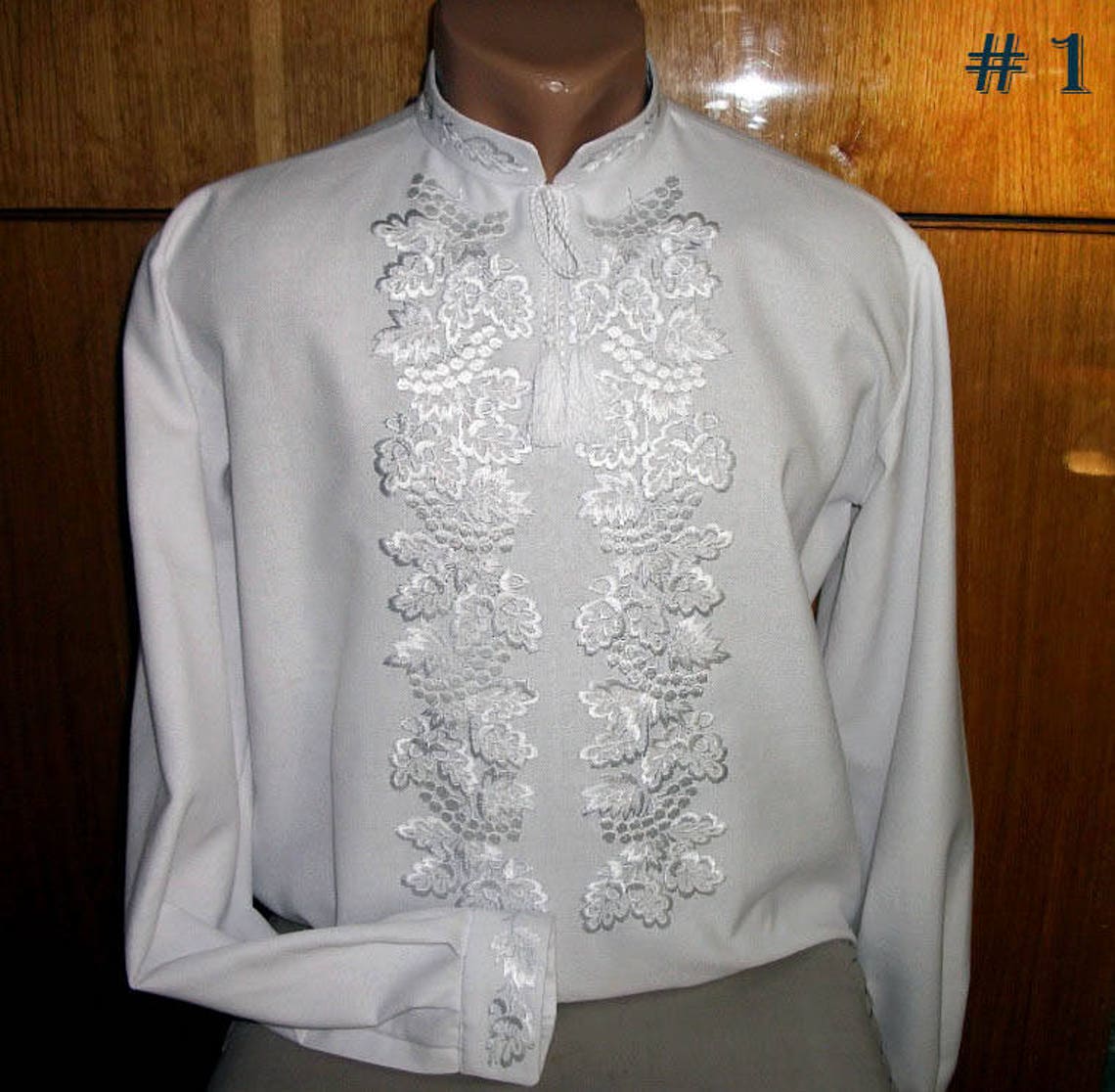 White Embroidered Men Shirt Hand Embroidered Shirt With Silk - Etsy