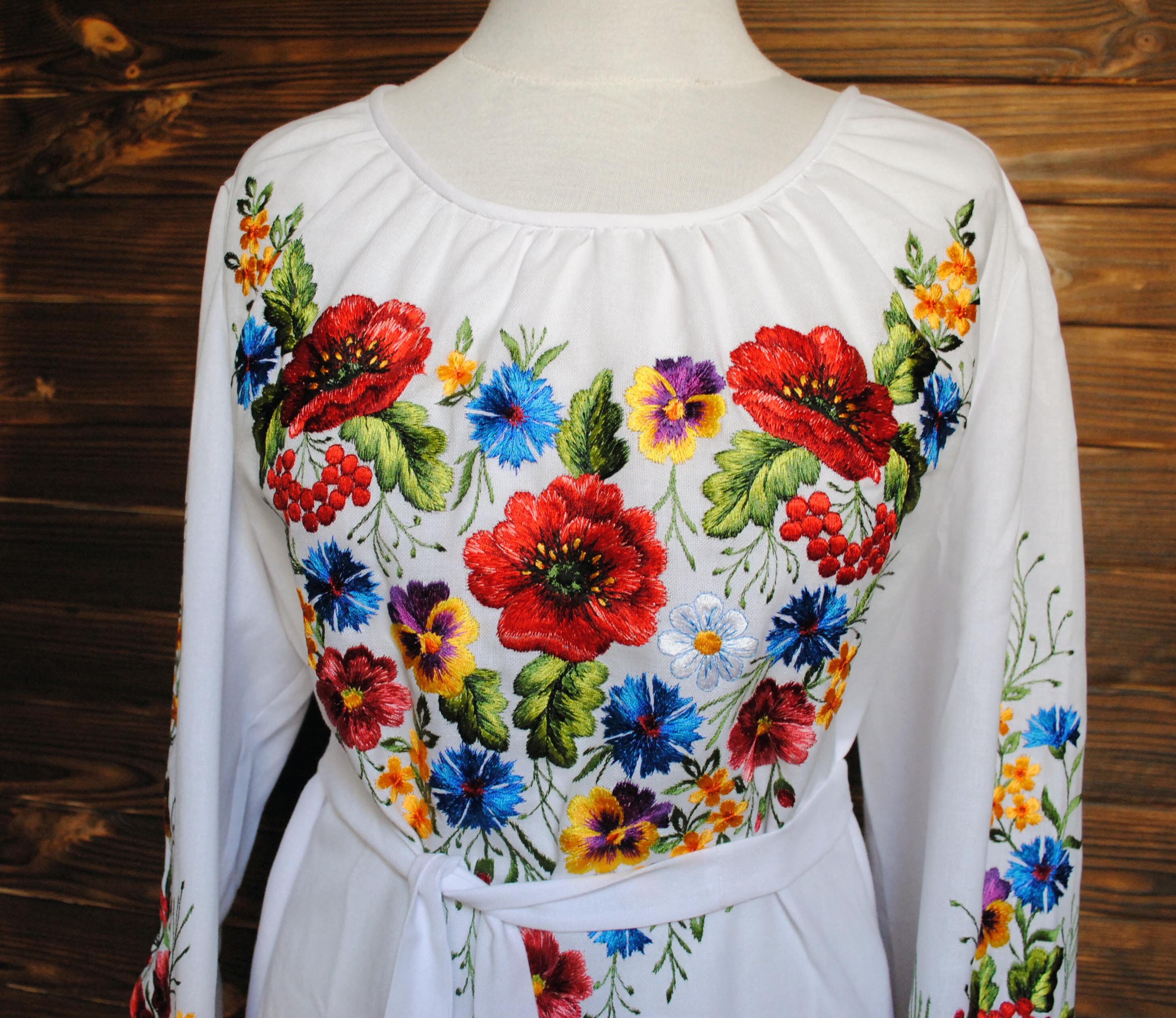 White Embroidered Shirt Hand Embroidered Blouse Floral Blouse - Etsy