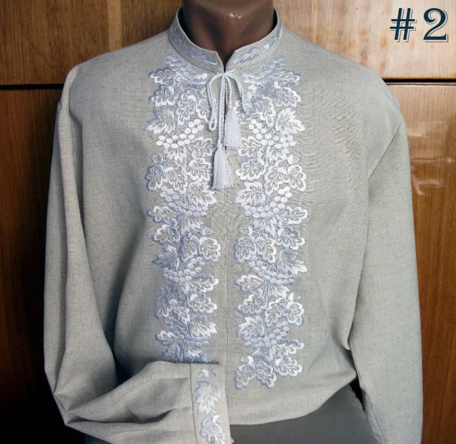 White Embroidered Men Shirt Hand Embroidered Shirt With Silk - Etsy