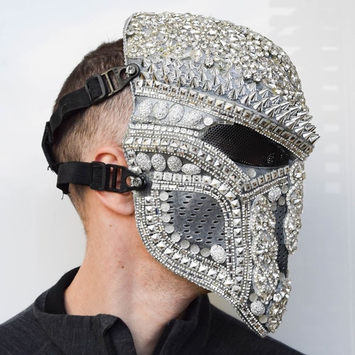 Men's Full Face Jewelled Mask Reaper Overwatch Halloween | Etsy