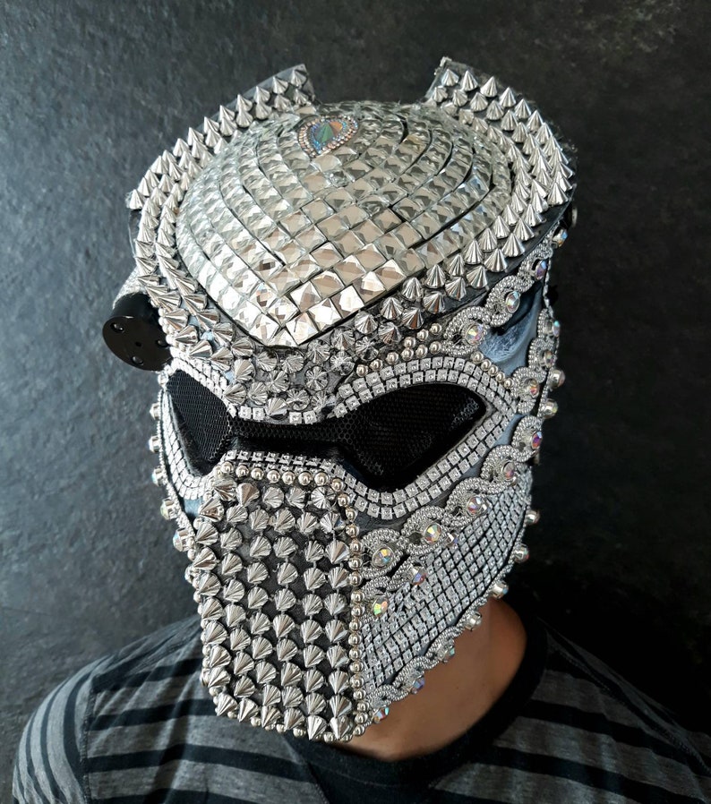 Men's Predator Costume Mask Helmet, Festival Headdress - Etsy