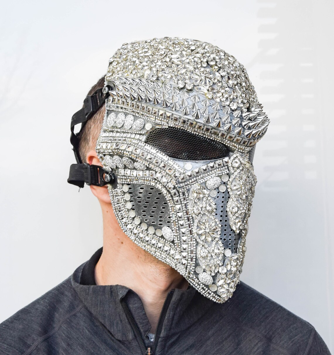 Men's Full Face Jewelled Mask, Reaper Overwatch Halloween Festival ...