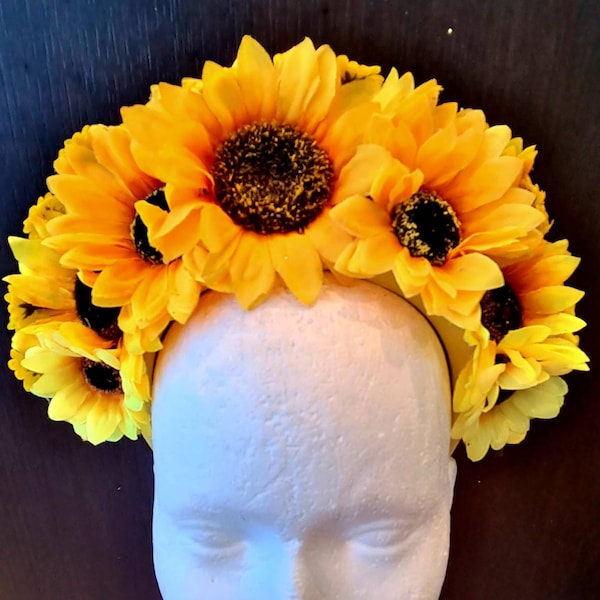 Sunflower Crown - Etsy