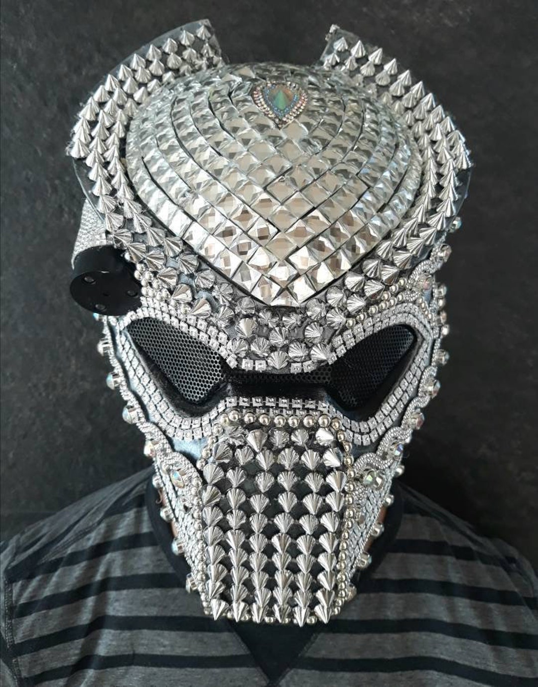 Men's Predator Costume Mask Helmet, Festival Headdress - Etsy