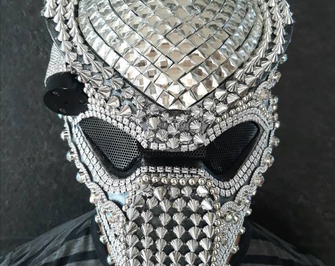 Men's Predator Costume Mask Helmet, Festival Headdress - Etsy