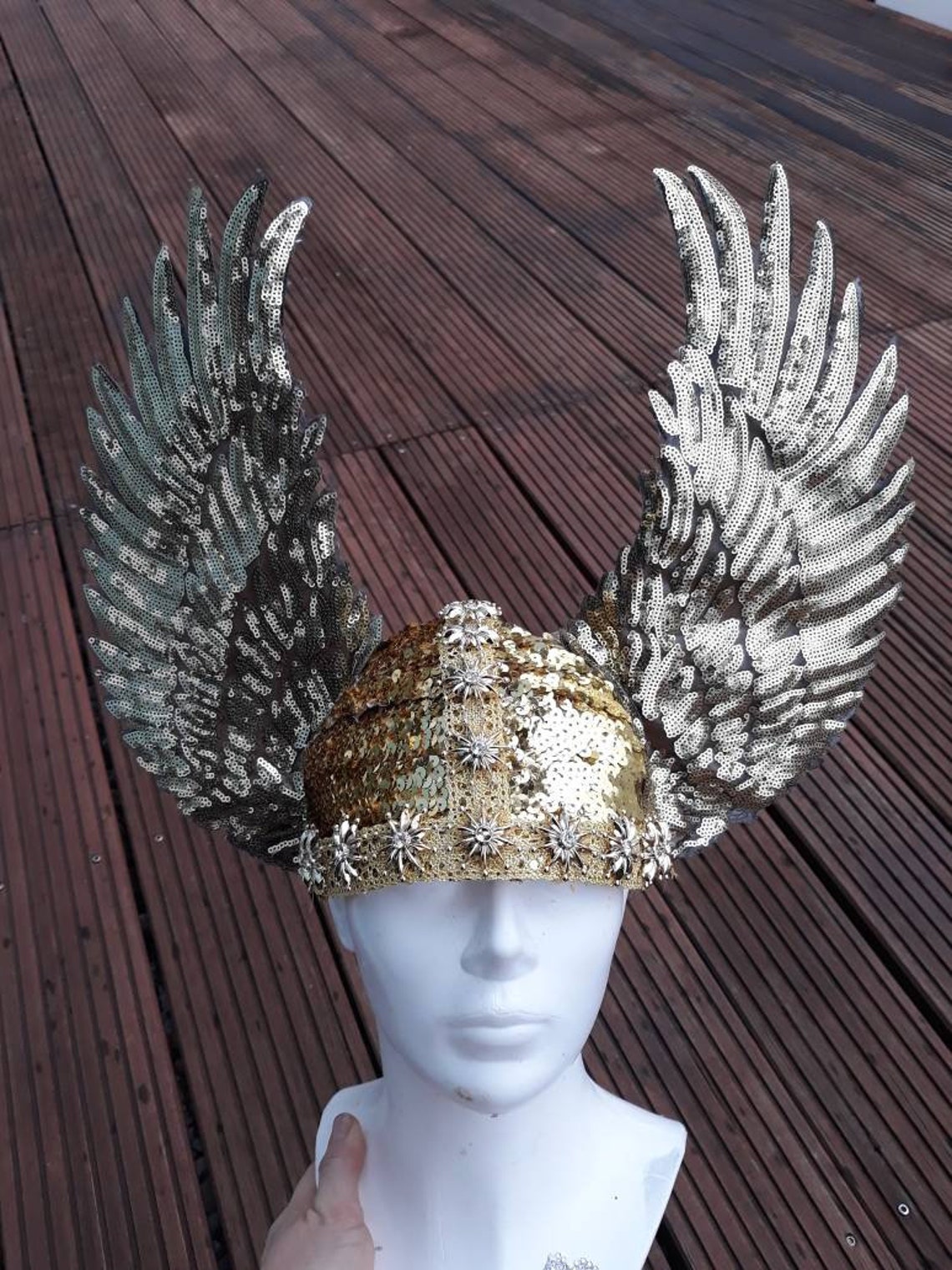 Men's Women's Winged Headdress Helmet Headpiece | Etsy