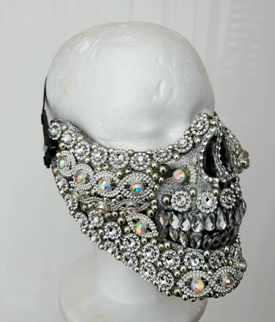 Men's Skull Mask Festival mask Half Face Halloween | Etsy