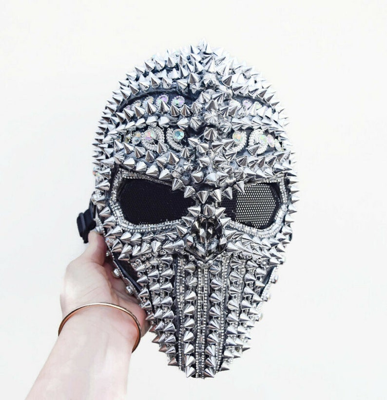 Men's Festival Spiked Skull Full Face Mask Christmas Gift | Etsy
