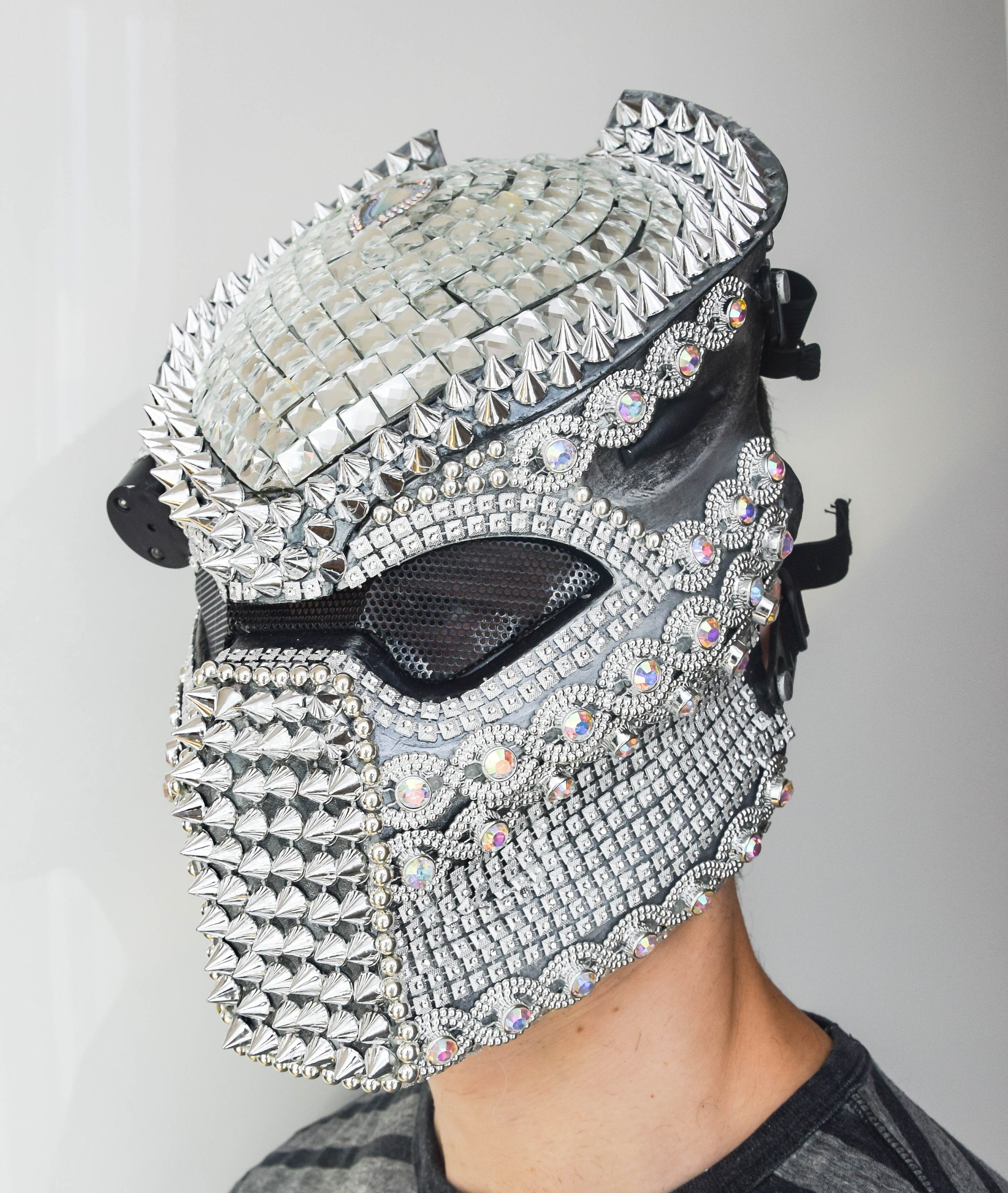 Men's Predator Costume Mask Helmet, Festival Headdress - Etsy