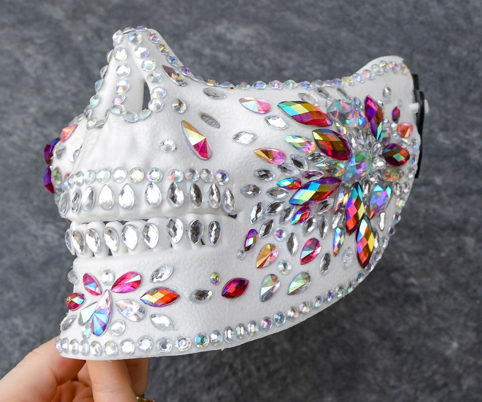 Festival Skull Mask Masquerade Ball Half Mask Folk Goth | Etsy