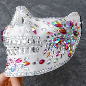 Festival Skull Mask, Masquerade Ball Half Mask, Folk Goth Costume - Etsy