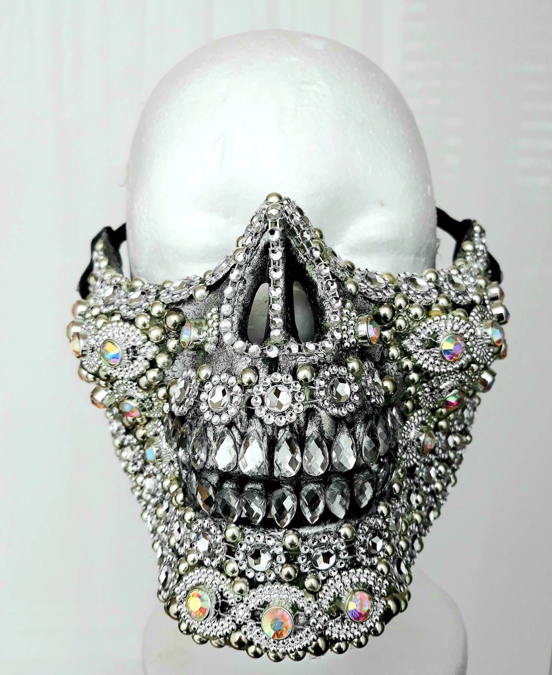 Men's Skull Mask Festival mask Half Face Halloween | Etsy